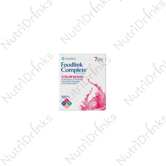 Buy Nualtra Foodlink Complete Powder Strawberry With FIBRE (7 x 63g ...
