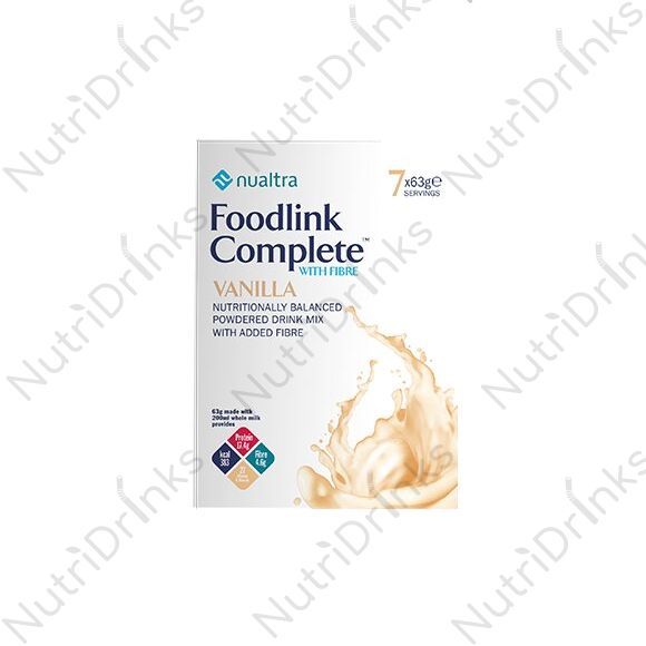 Buy Nualtra Foodlink Complete Powder Vanilla With FIBRE (7 x 63g ...