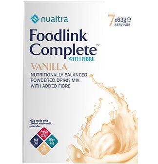 Buy Nualtra Foodlink Complete Powder Vanilla With FIBRE (7 x 63g ...